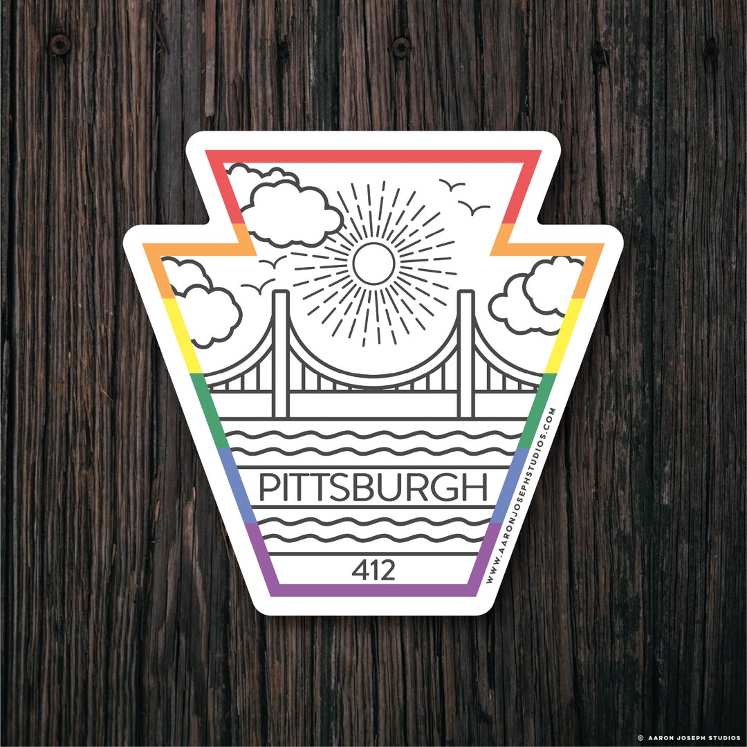 Pittsburgh Pride Keystone Vinyl Sticker - Etsy