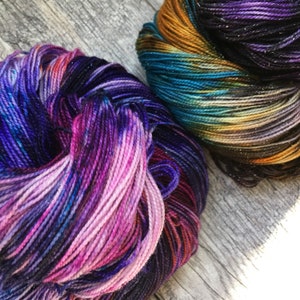 Orion Nebula Galaxy Hand Dyed Variegated Yarn, Superwash Merino Wool ...