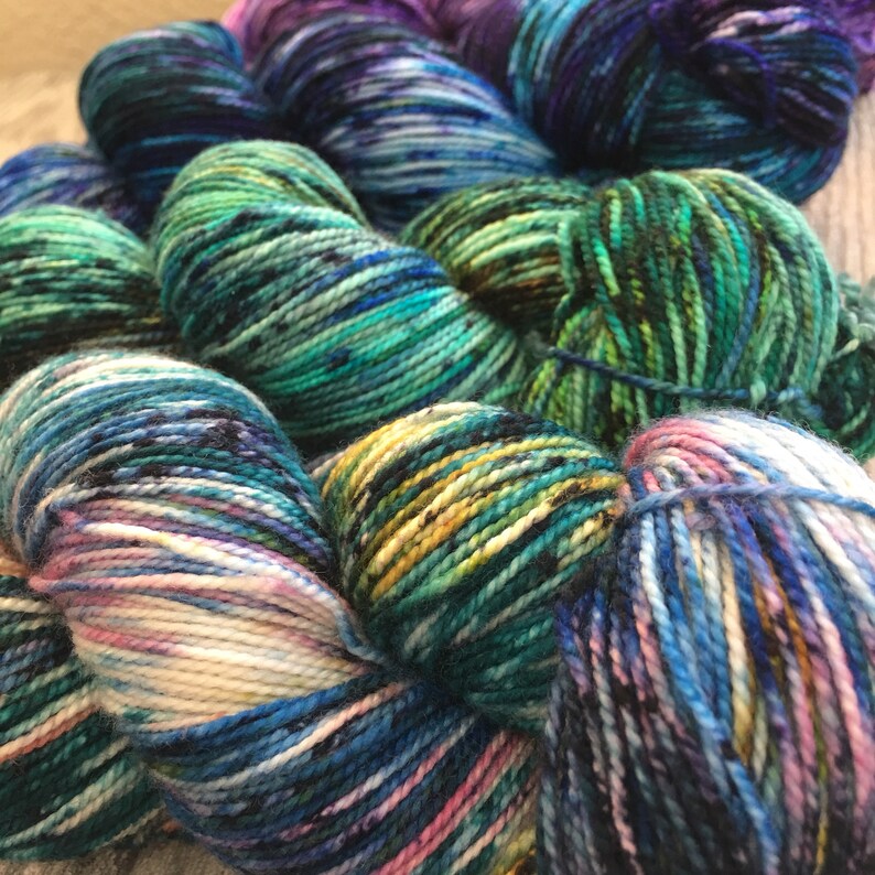 Oasis Fade Set FOUR Skein Yarn Set Superspeckled Hand Dyed - Etsy