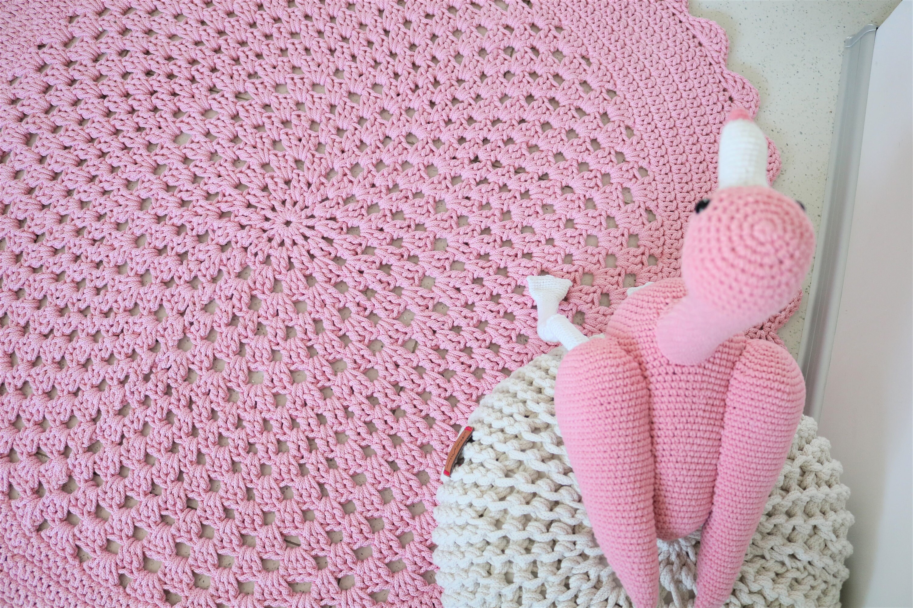 Many Colors Many Sizes Handmade Pink Crochet Rug Washable - Etsy