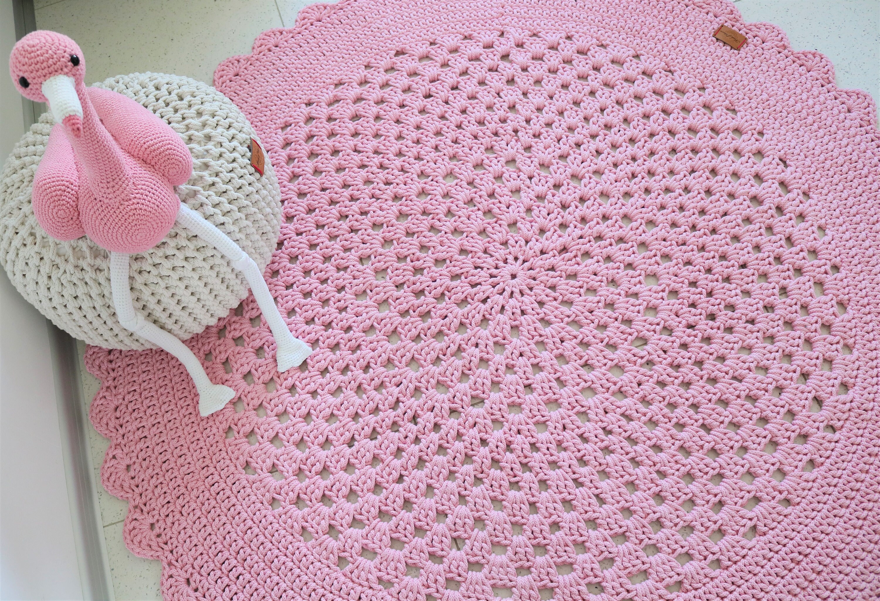 Many Colors Many Sizes Handmade Pink Crochet Rug Washable - Etsy