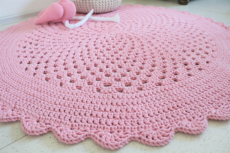Many Colors Many Sizes Handmade Pink Crochet Rug Washable - Etsy