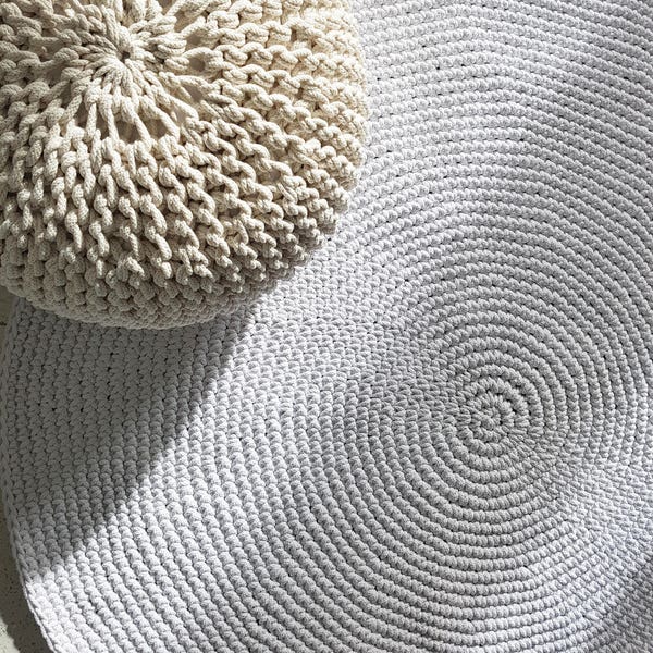 Cotton Crochet Rug - Etsy