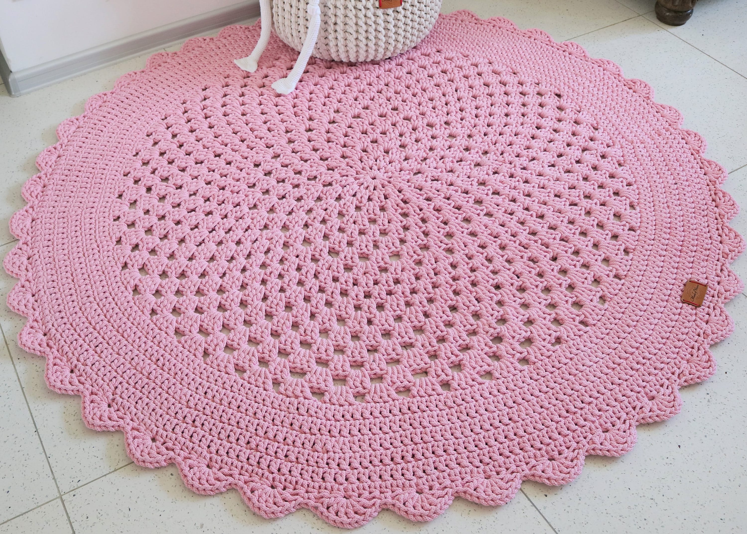 Many Colors Many Sizes Handmade Pink Crochet Rug Washable - Etsy
