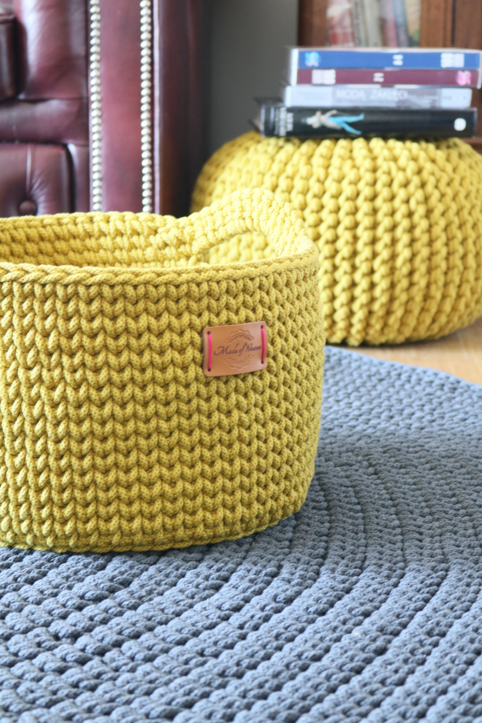 Handmade Medium Large Small Mustard Yellow Cotton Standing | Etsy