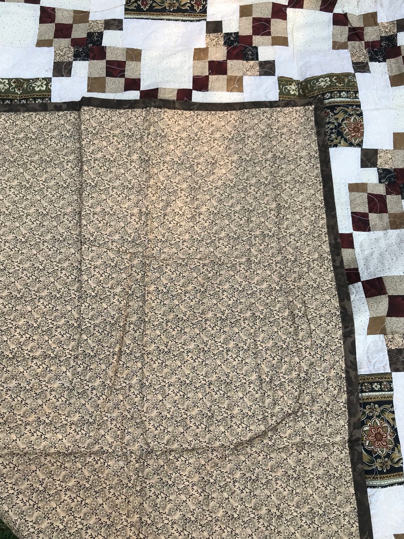 Nine Patched Autumn Square Quilt. Second Nature Designs by Cc. - Etsy