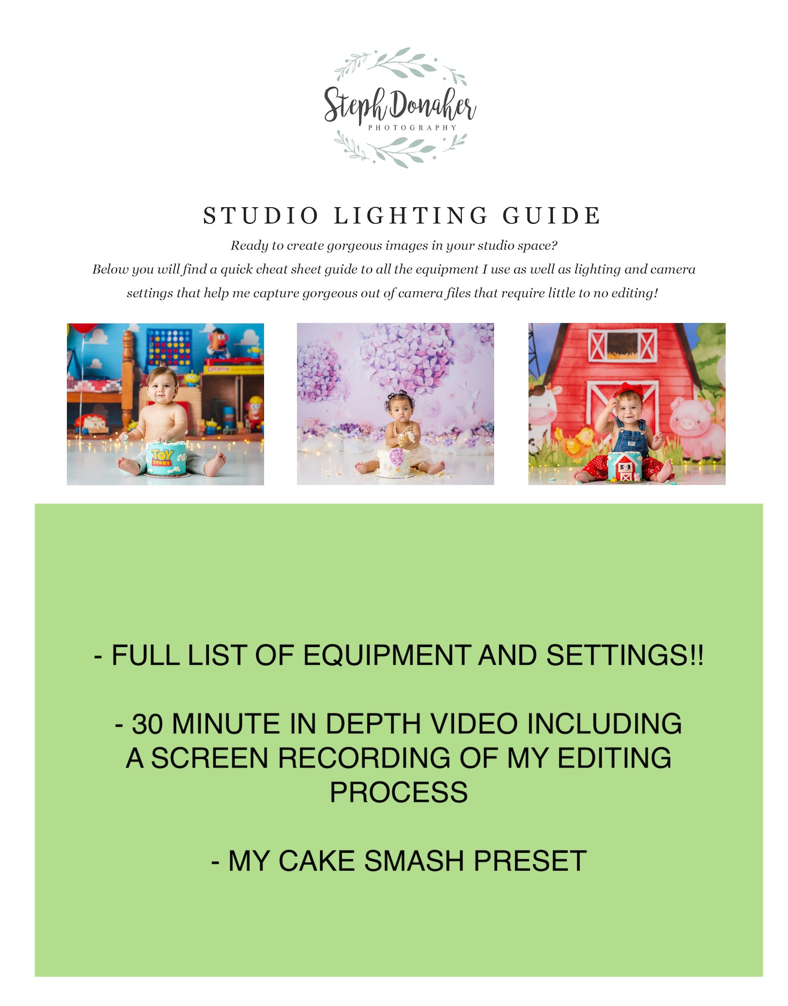 Cake Smash Lighting Guide - Etsy
