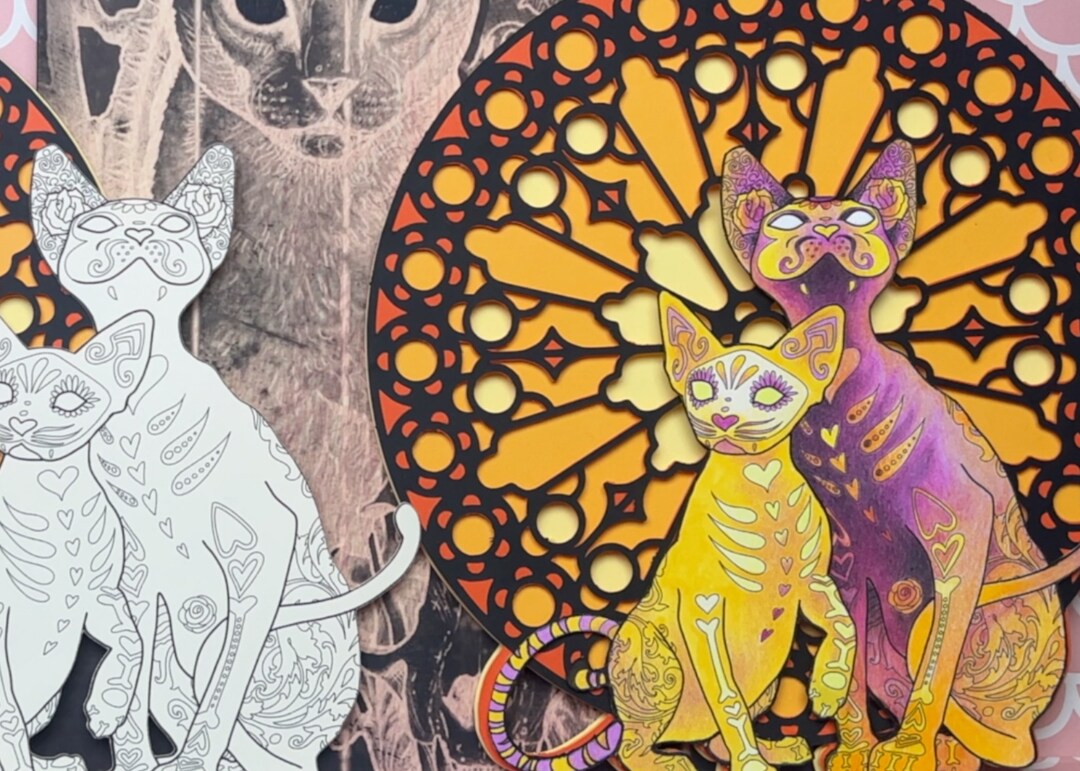 Shadow Box Kit With Coloring Page // DIY - Etsy