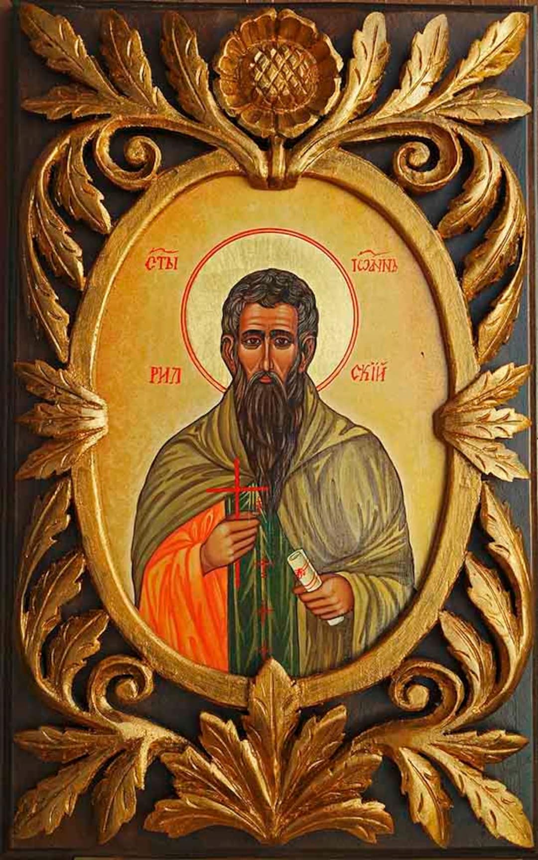 Saint Ivan Rilski Original Orthodox Hand Painting Wood - Etsy