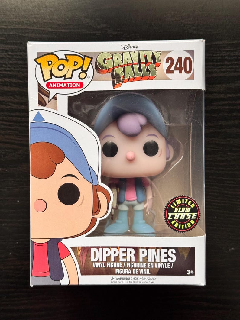 Funko Pop Animation Gravity Falls Dipper Pines #240 Limited Glow Chase ...