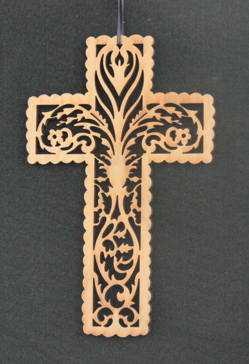 Scalloped Edge Filigree Cross - Etsy