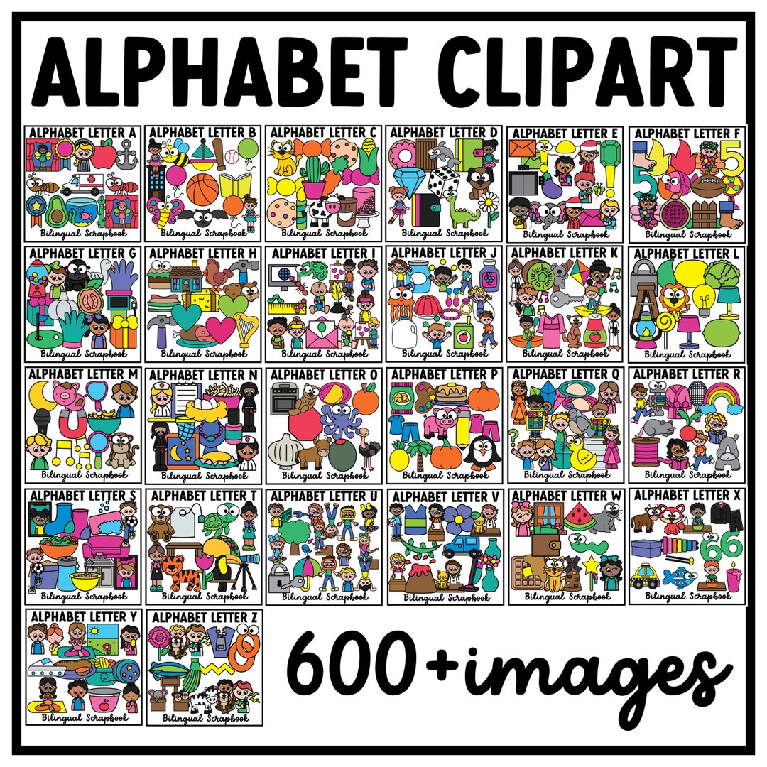 Alphabet Clipart for Personal and Commercial Use Teachers - Etsy