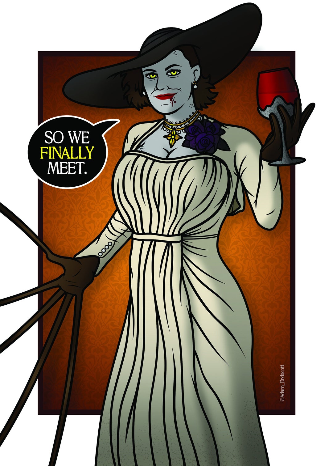 Resident Evil: Village - Lady Dimitrescu - A5 Print - Etsy