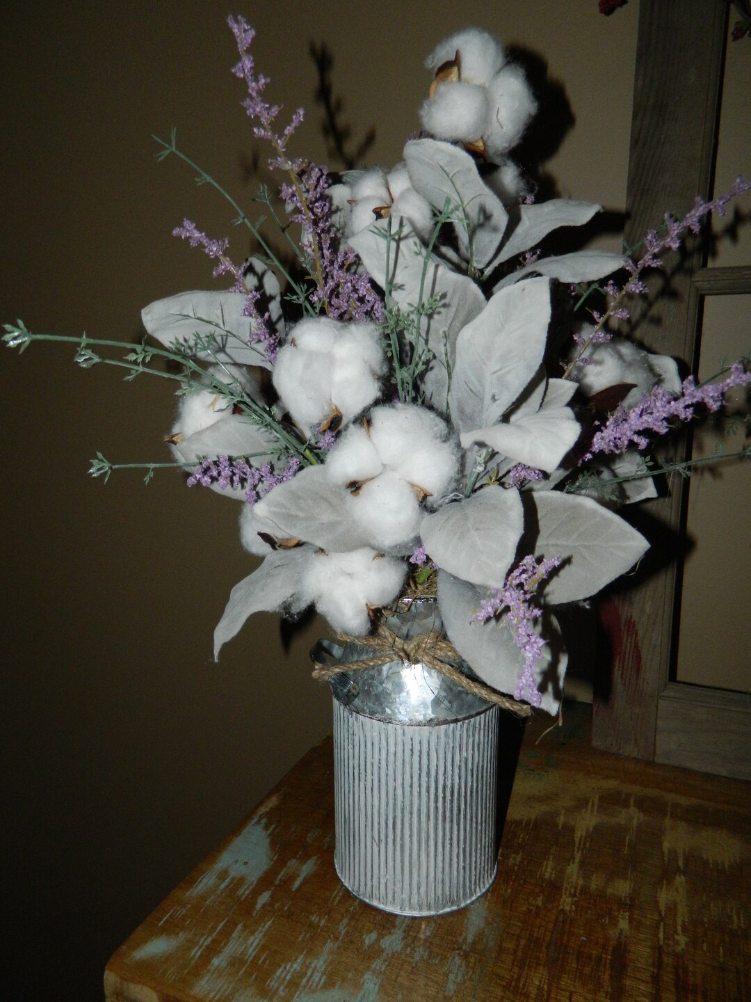Rustic Farmhouse Decor-milk Can Centerpiece-lambs Ear - Etsy