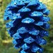 Blue Pine Cones Christmas Pine Cones Blue Glitter Ornament Blue ...