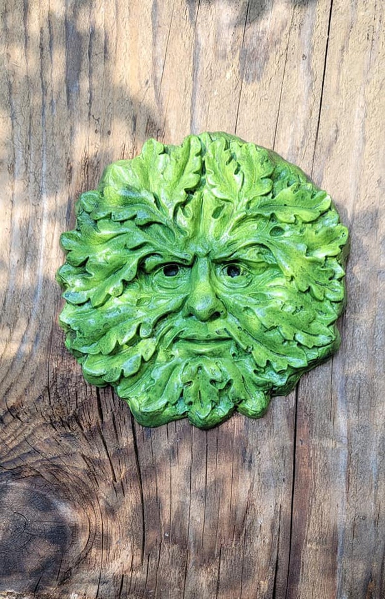 Green Man Wall Hanging Green Man Wall Statue Green Man | Etsy