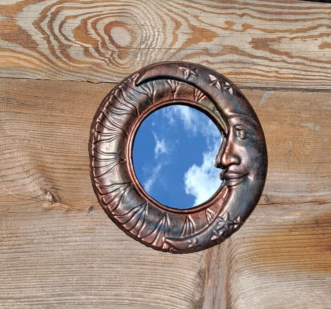 Sun and Moon Mirror Celestial Mirror Crescent Moon Mirror - Etsy