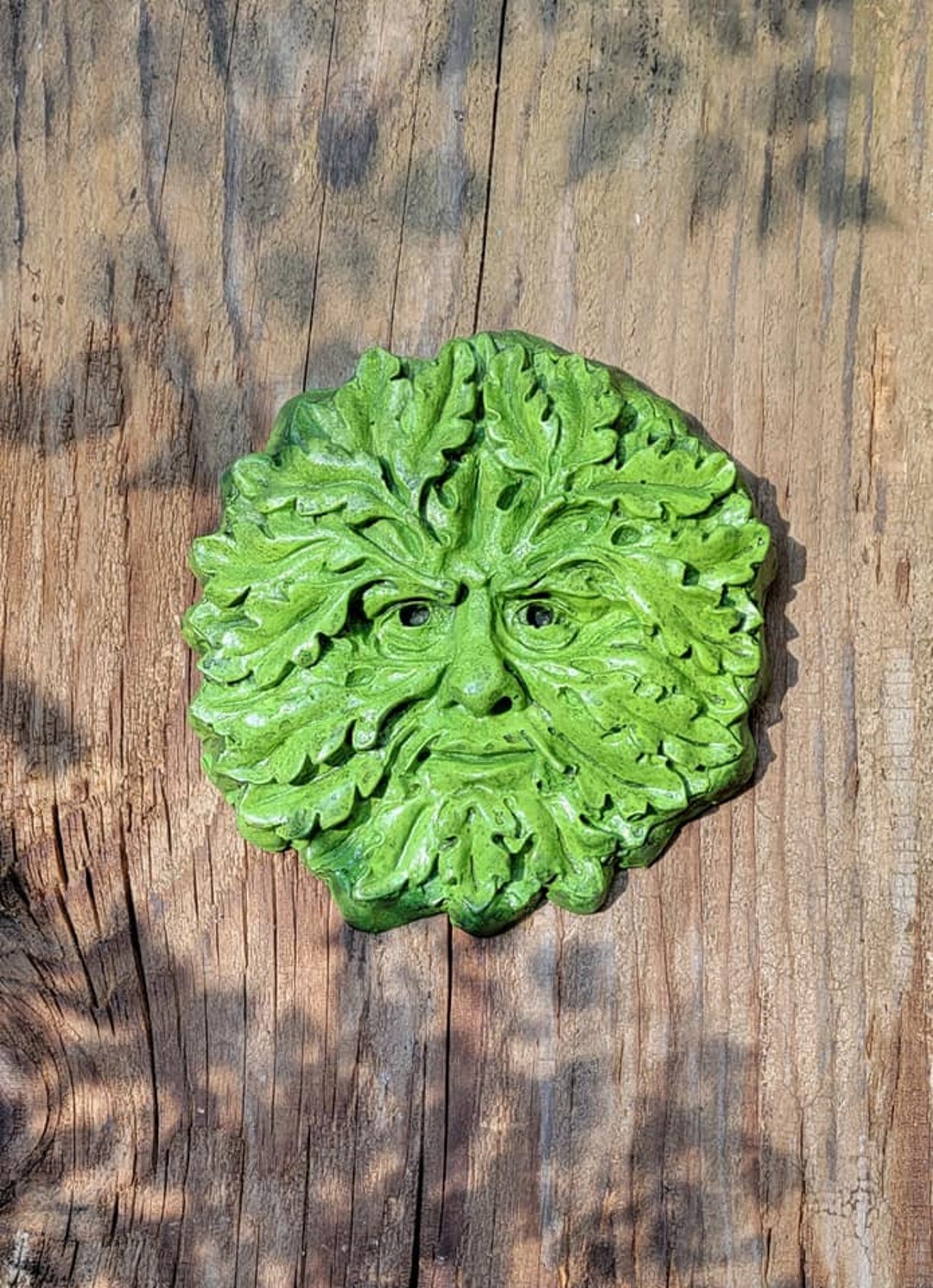 Green Man Wall Hanging, Green Man Wall Statue, Green Man Face, Green ...