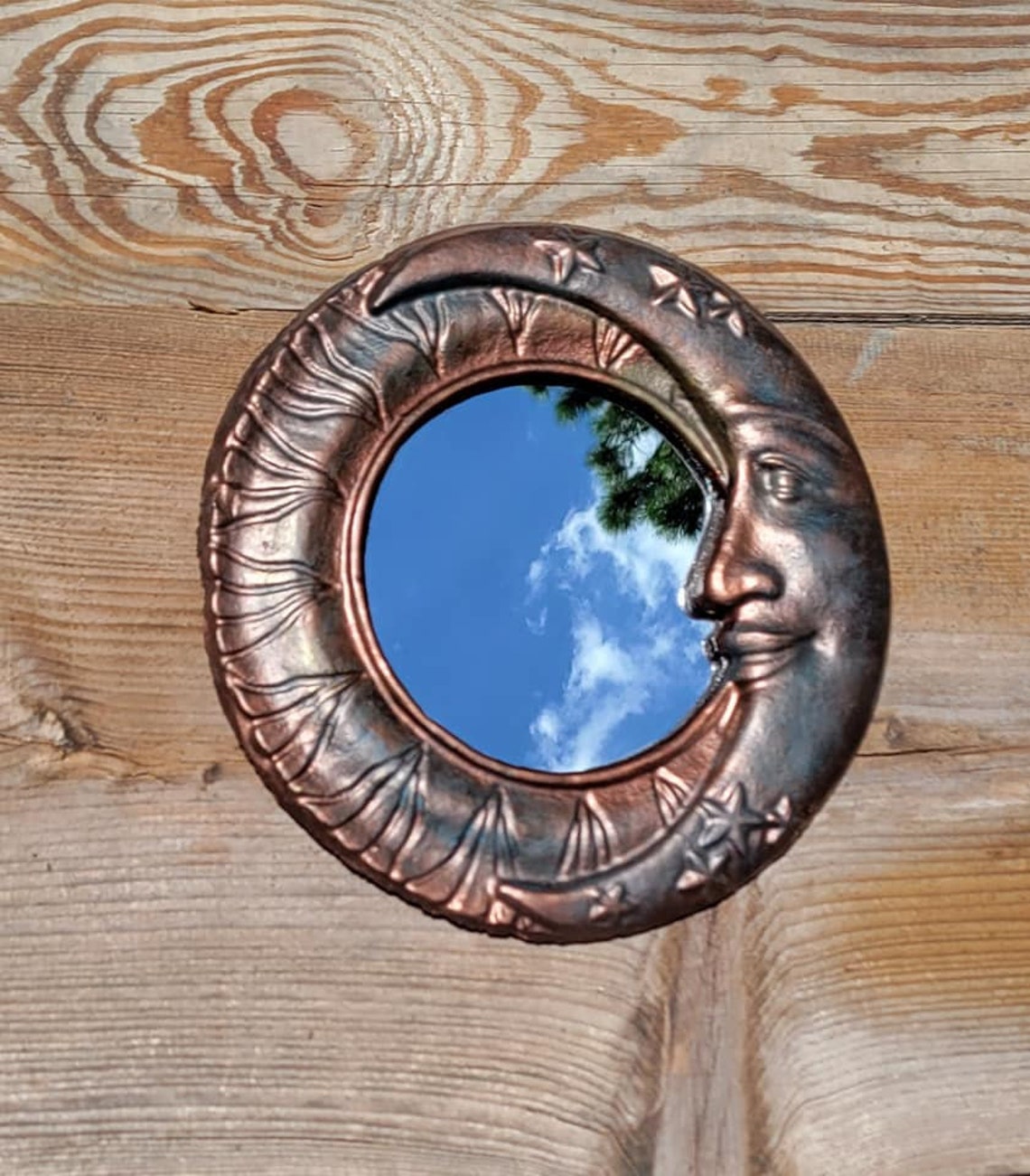 Sun and Moon Mirror Celestial Mirror Crescent Moon Mirror - Etsy