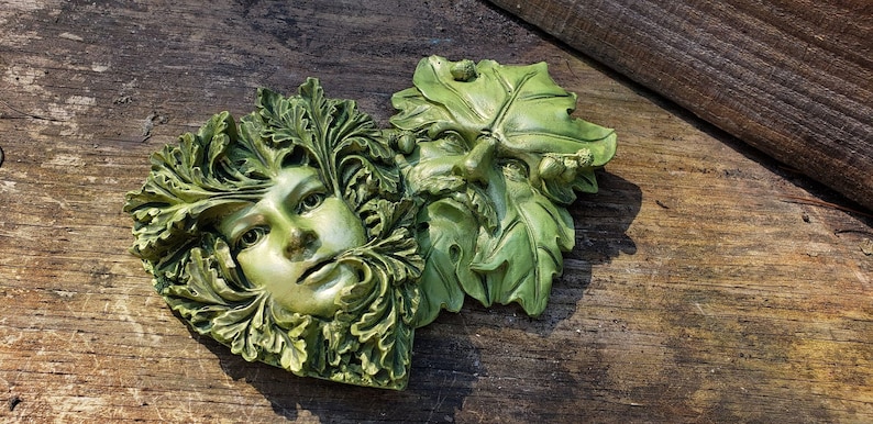Green Man Wall Hanging Green Man Wall Statue Green Man - Etsy