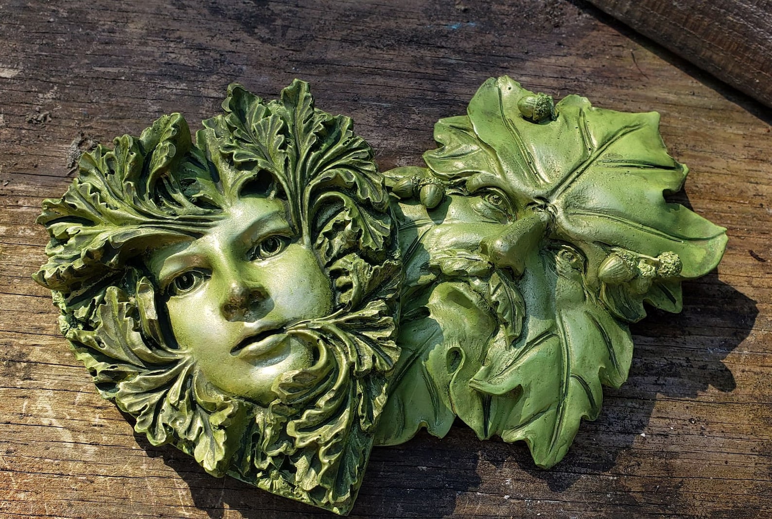 Green Man Wall Hanging Green Man Wall Statue Green Man | Etsy UK
