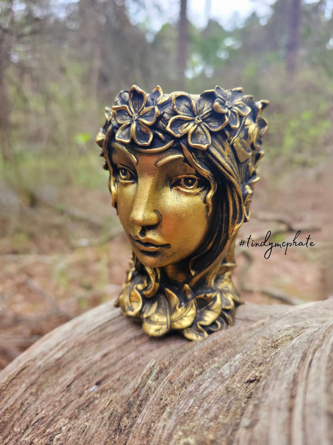 Goddess Head Pot, Goddess Chalice Garden Statue, Gothic Chalice ...