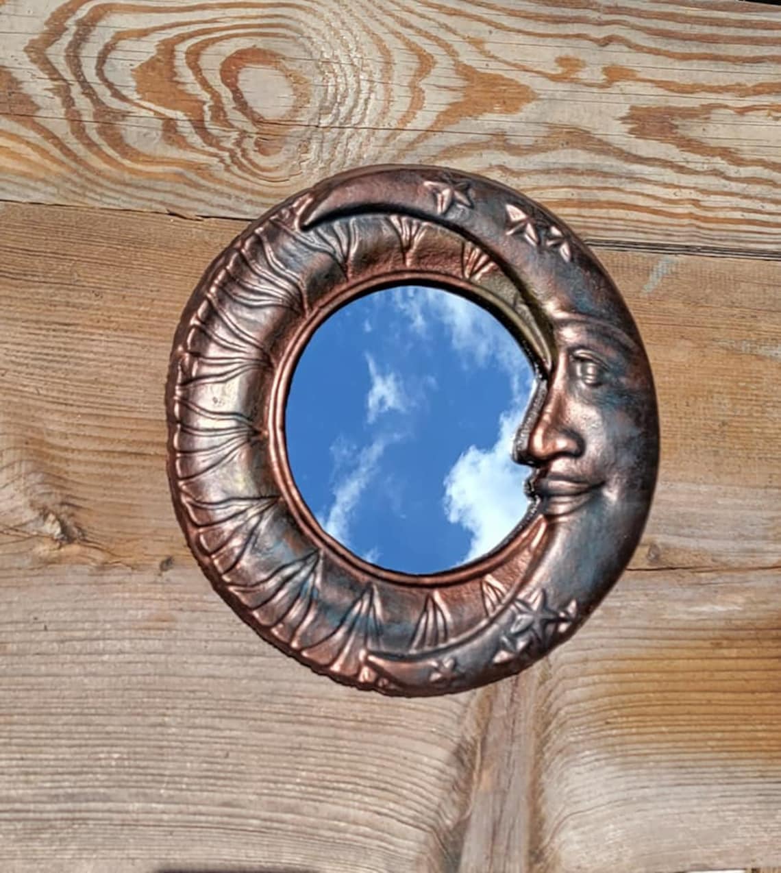 Sun and Moon Mirror Celestial Mirror Crescent Moon Mirror - Etsy