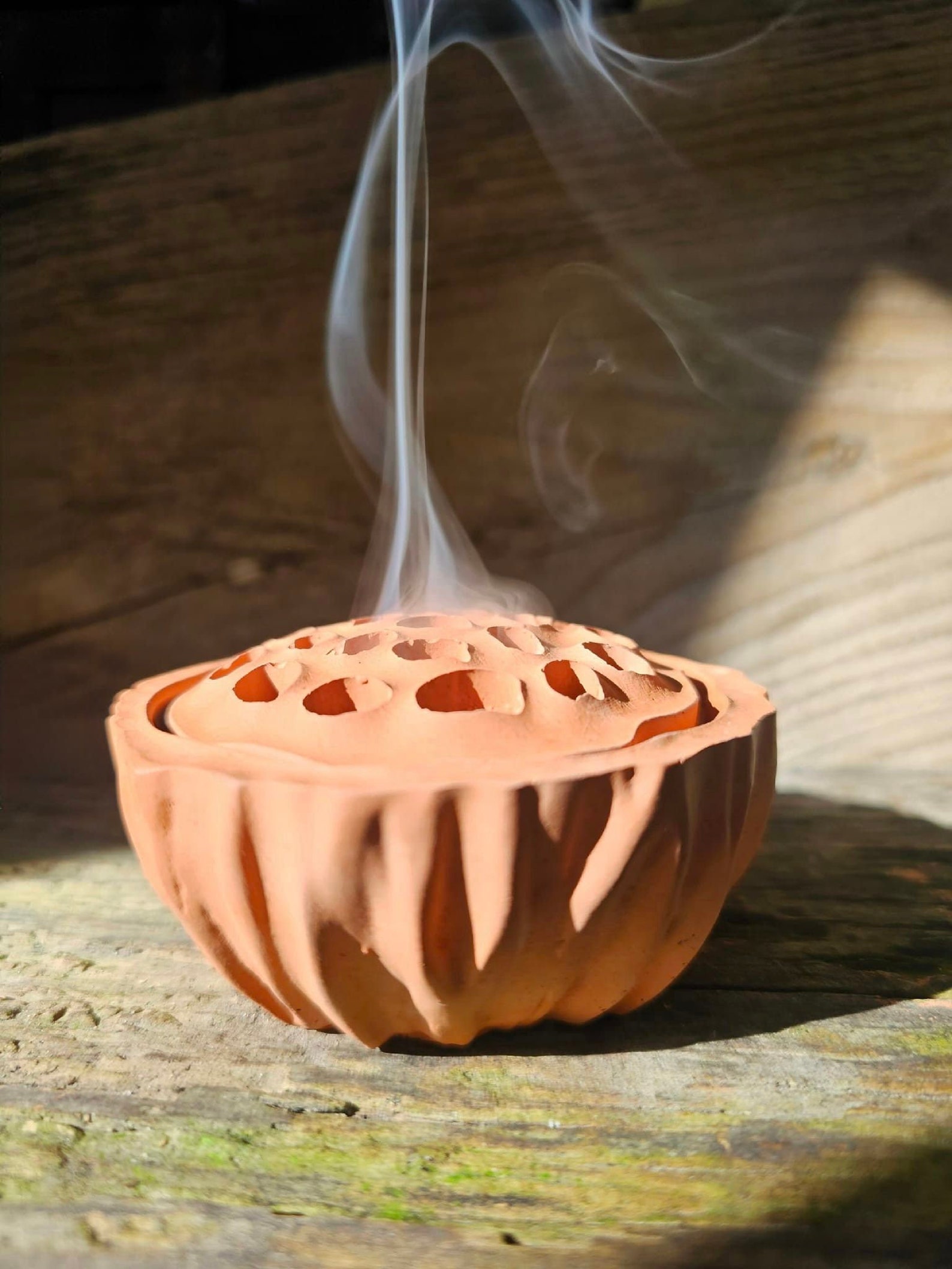 Lotus Pod Incense Holder Smudge Pot Incense Burner Sacred Lotus Statue ...