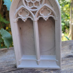 Gothic Cathedral Window Hanging or Tabletop Fine Mortar Statue 7x4 ...