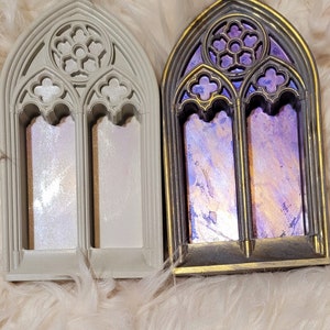 Gothic Cathedral Window Hanging or Tabletop Fine Mortar Statue 7x4 ...