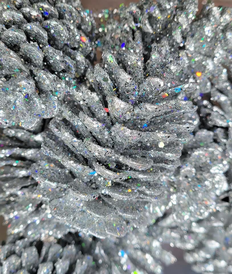 Hanukkah Glitter Pine Cones, Winter Pine Cones 1 DOZEN Winter Wedding ...