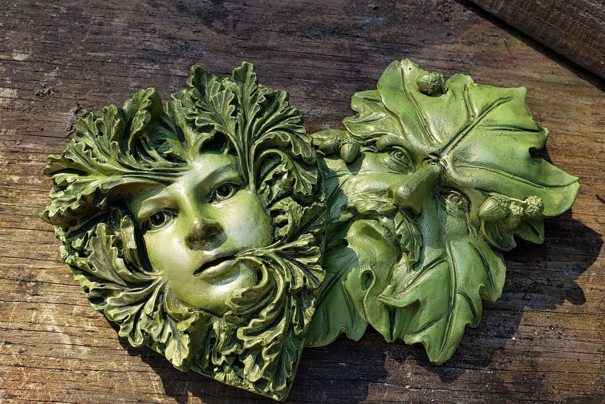 Green Man Wall Hanging Green Man Wall Statue Green Man - Etsy UK