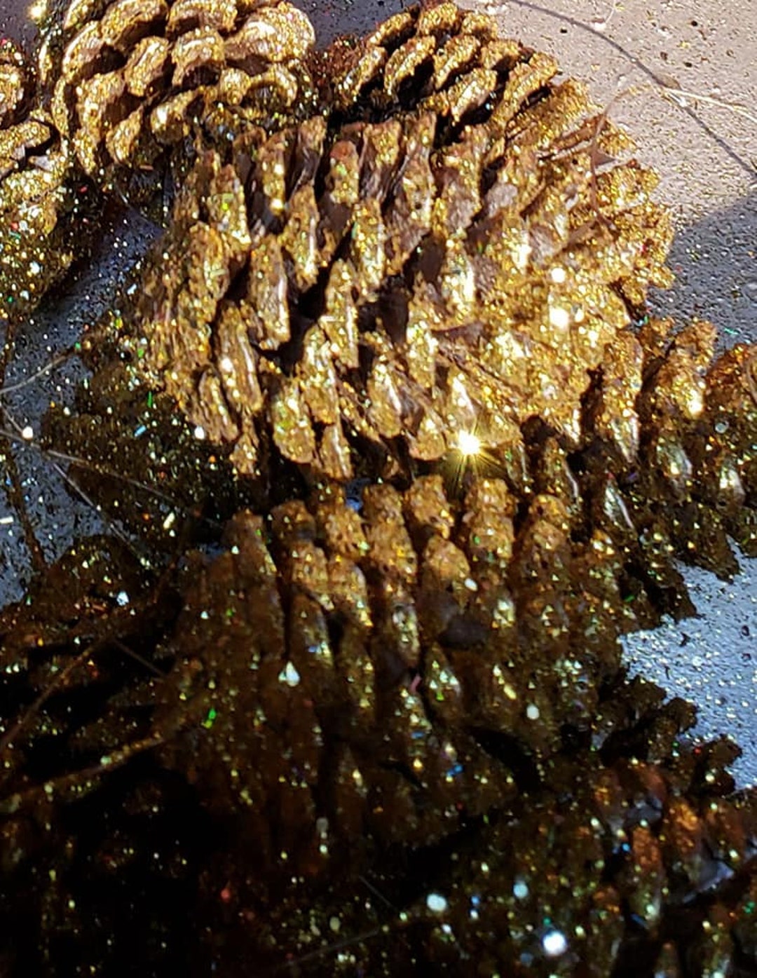 Gold Wedding Dried Floral, Gold Pine Cone With Stem, Gold Pine Cone on ...