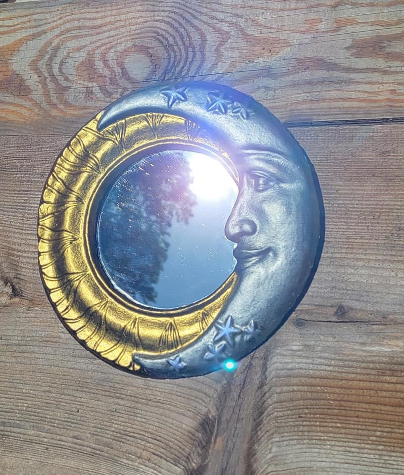 Sun and Moon Mirror, Celestial Mirror, Crescent Moon Mirror, Moon ...