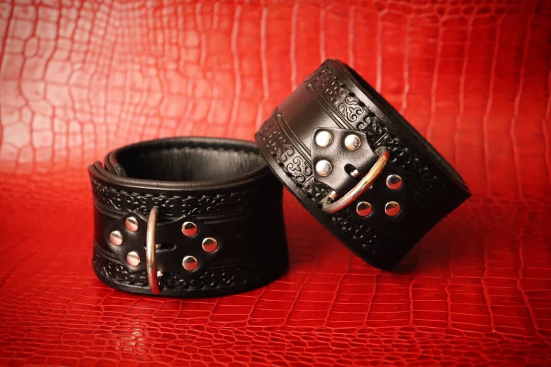Leather Ankle Cuff Restraints BDSM, Submissive Gear, Bondage Gear ...