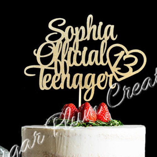 Teenager Cake Topper Teenager Birthday Cake Topper 13 Cake - Etsy