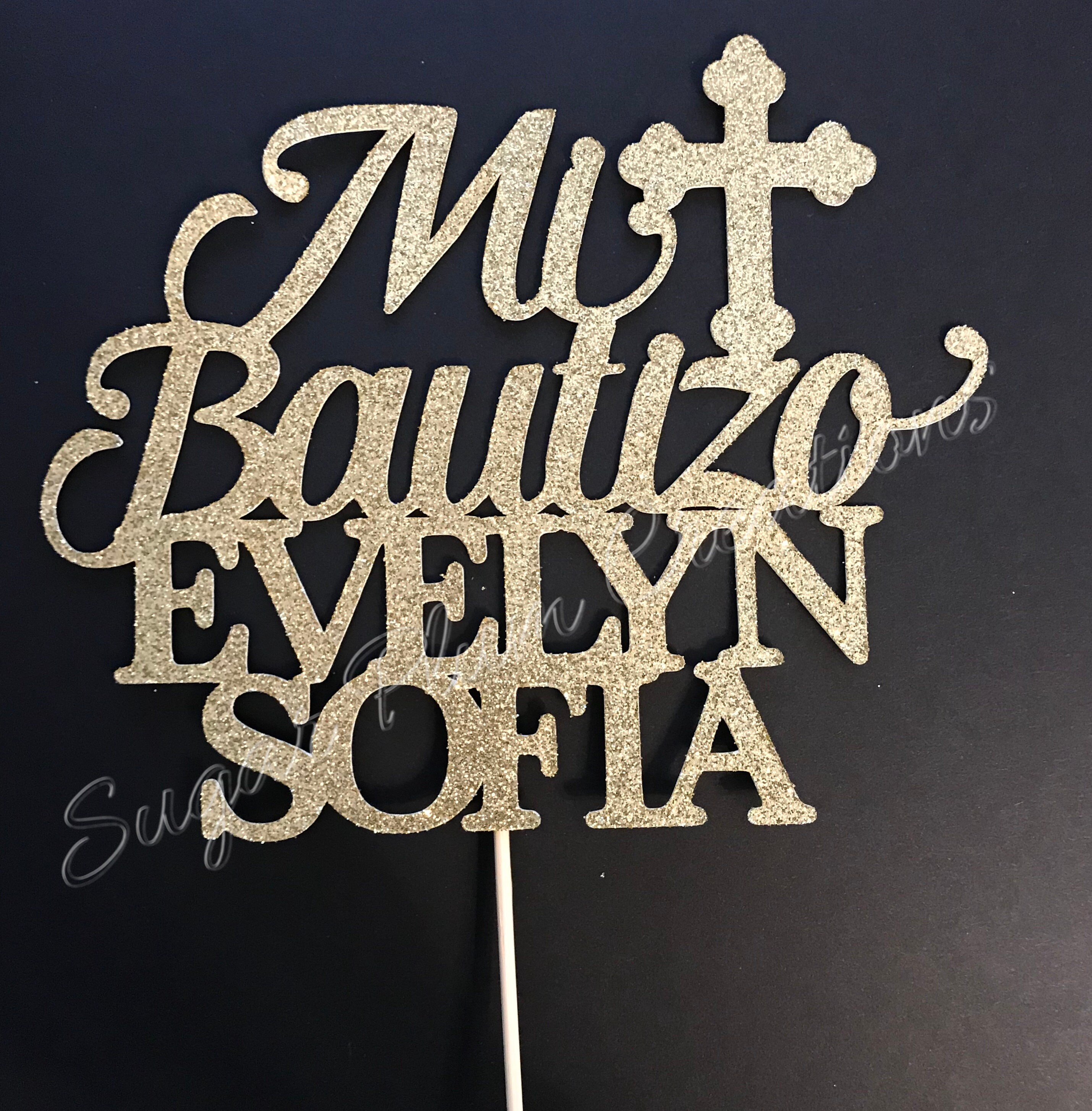 Mi Bautizo Cake Topperbaptism Cake Topper Christening Cake Topper