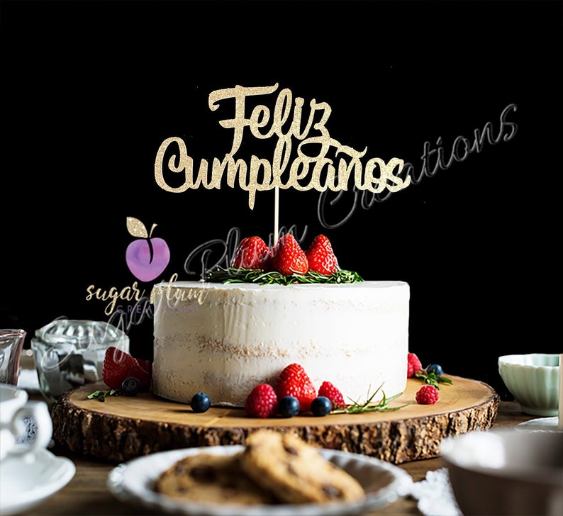Feliz Cumpleanos Torta Torta De Cumpleaños Feliz Español Etsy España