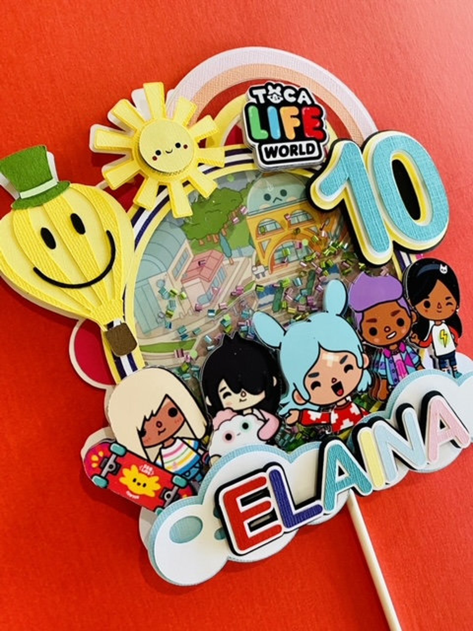 Toca Life World Birthday Cake Topper Toca World Cake Topper Etsy