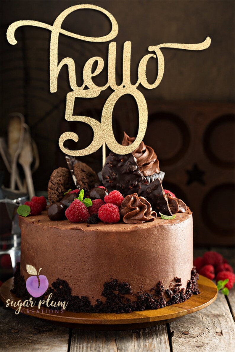ANY NUMBER Gold Glitter Hello 28 Cake Topper 28th Birthday - Etsy Norway