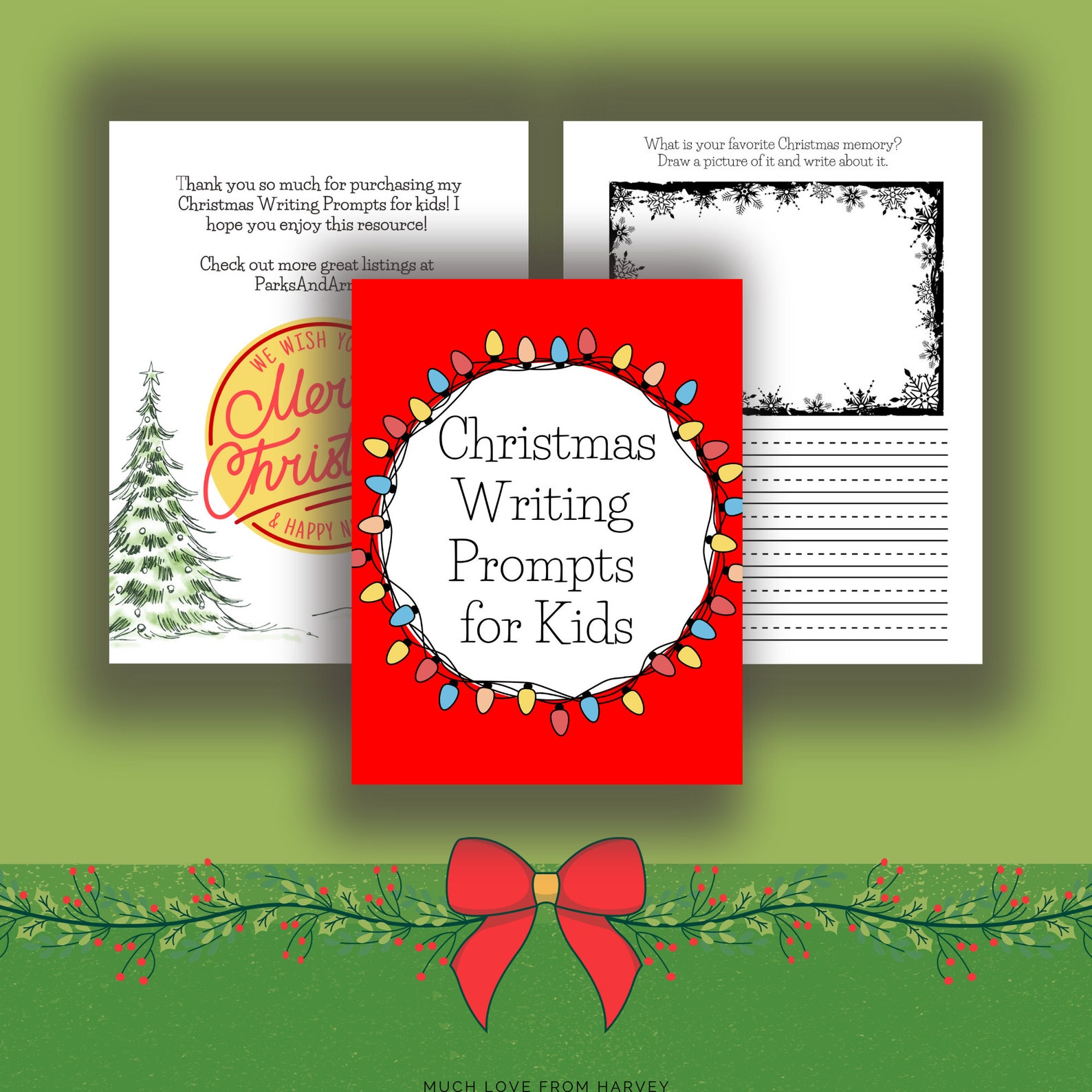 Kids Christmas Creative Writing Prompts, Kids Worksheets, Guided ...