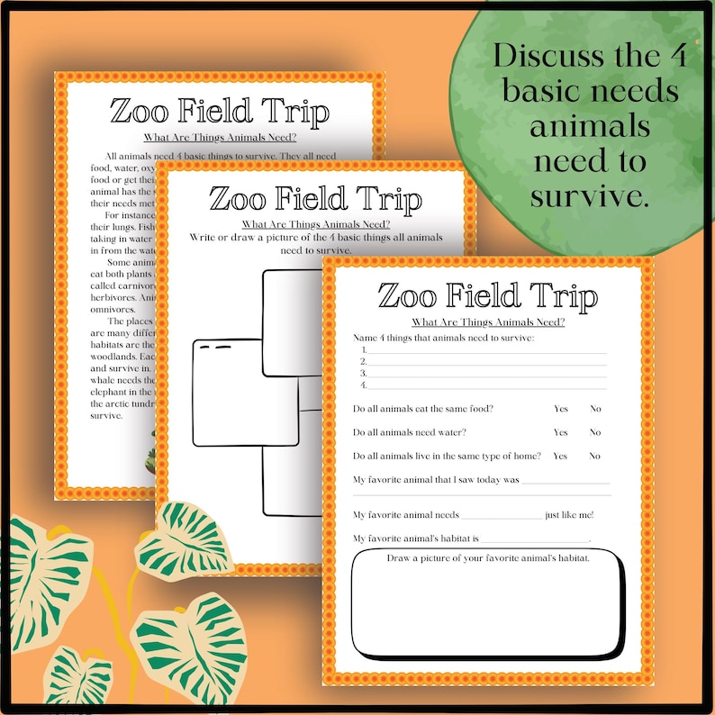 Zoo Field Trip Planner | Scavenger Hunt | Teacher Resource | Zoology ...