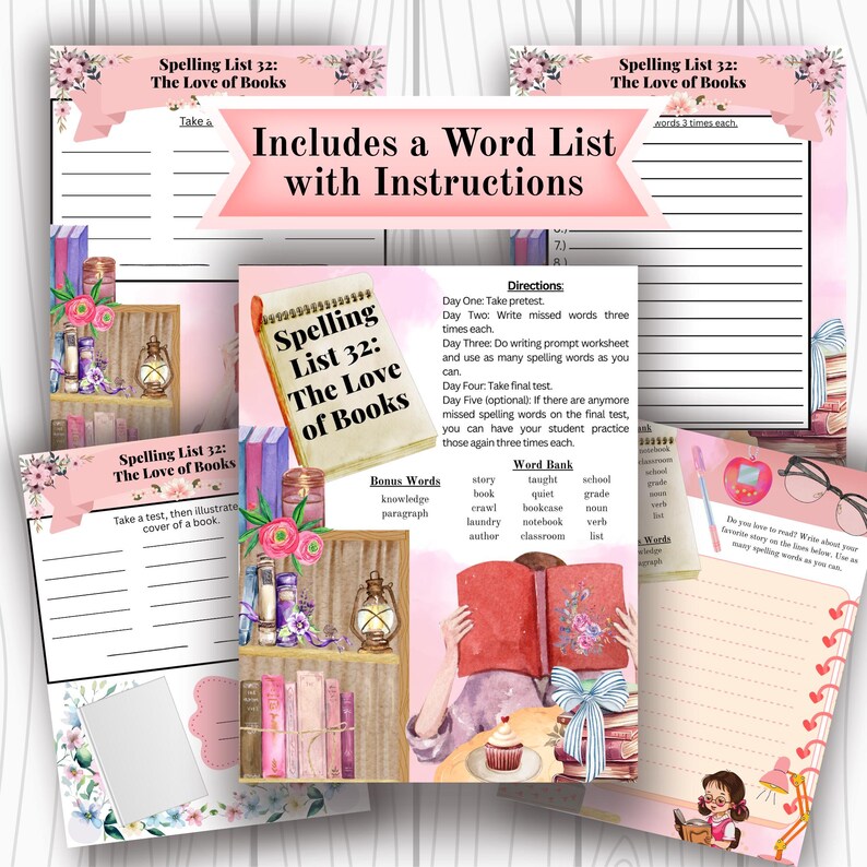 Third Grade Spelling Worksheets for Kids Creative Writing Prompts Busy ...