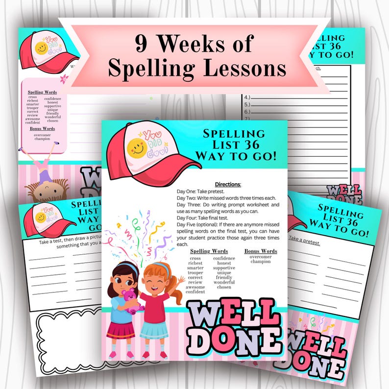 Third Grade Spelling Worksheets for Kids Creative Writing Prompts Busy ...