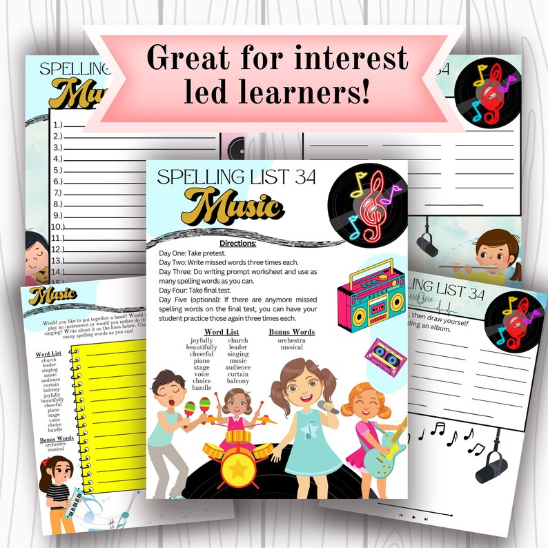 Third Grade Spelling Worksheets for Kids Creative Writing Prompts Busy ...