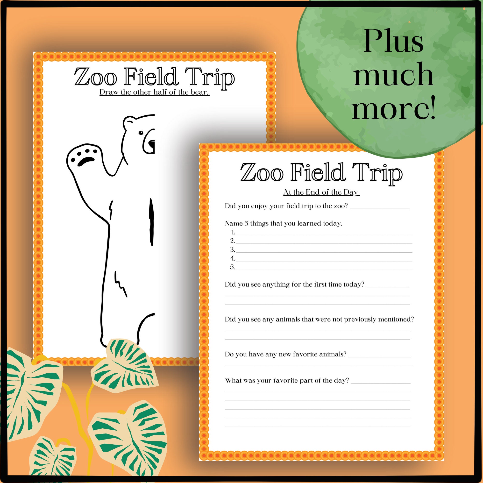Zoo Field Trip Planner | Scavenger Hunt | Teacher Resource | Zoology ...