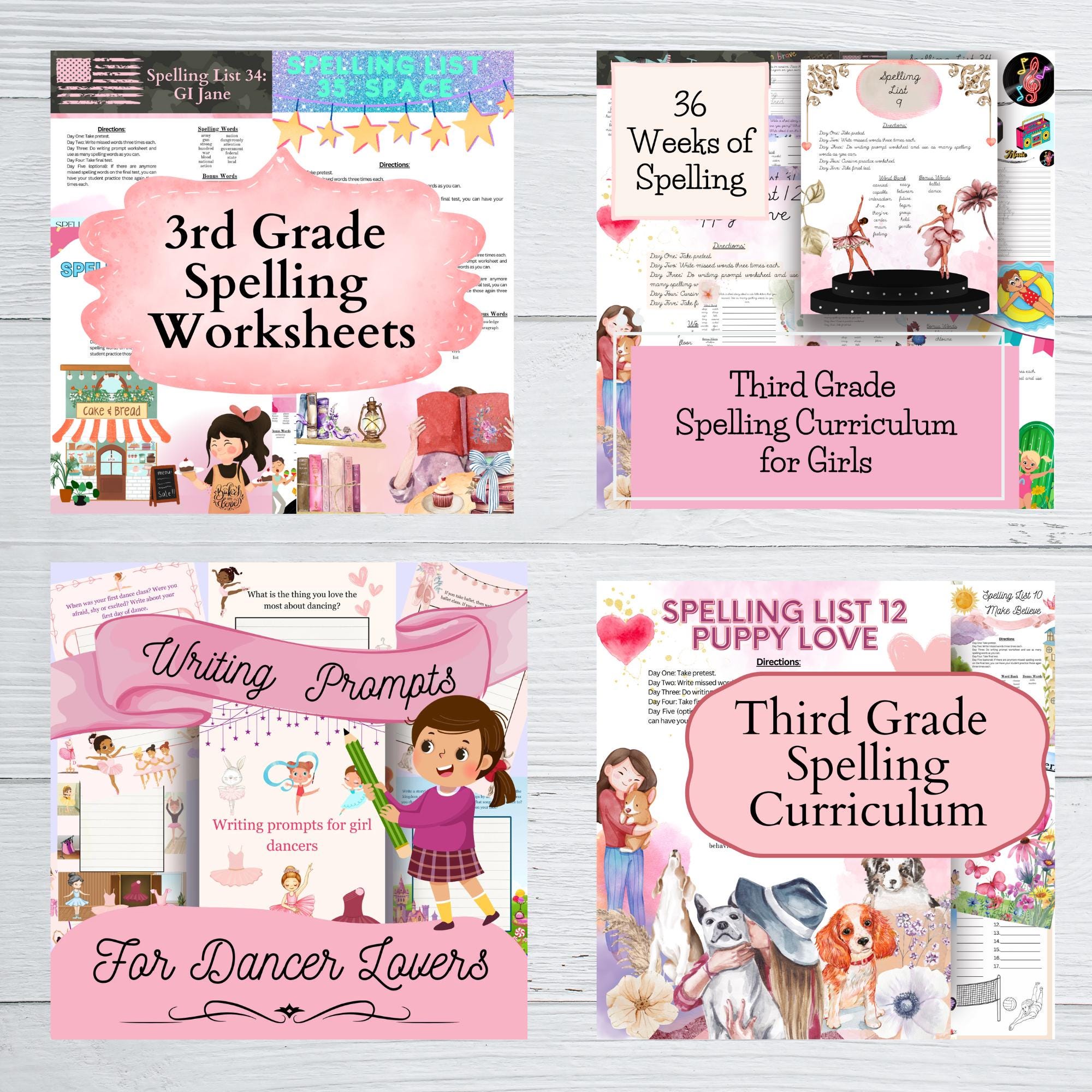 Third Grade Spelling Worksheets Homeschool Kids Creative Writing ...