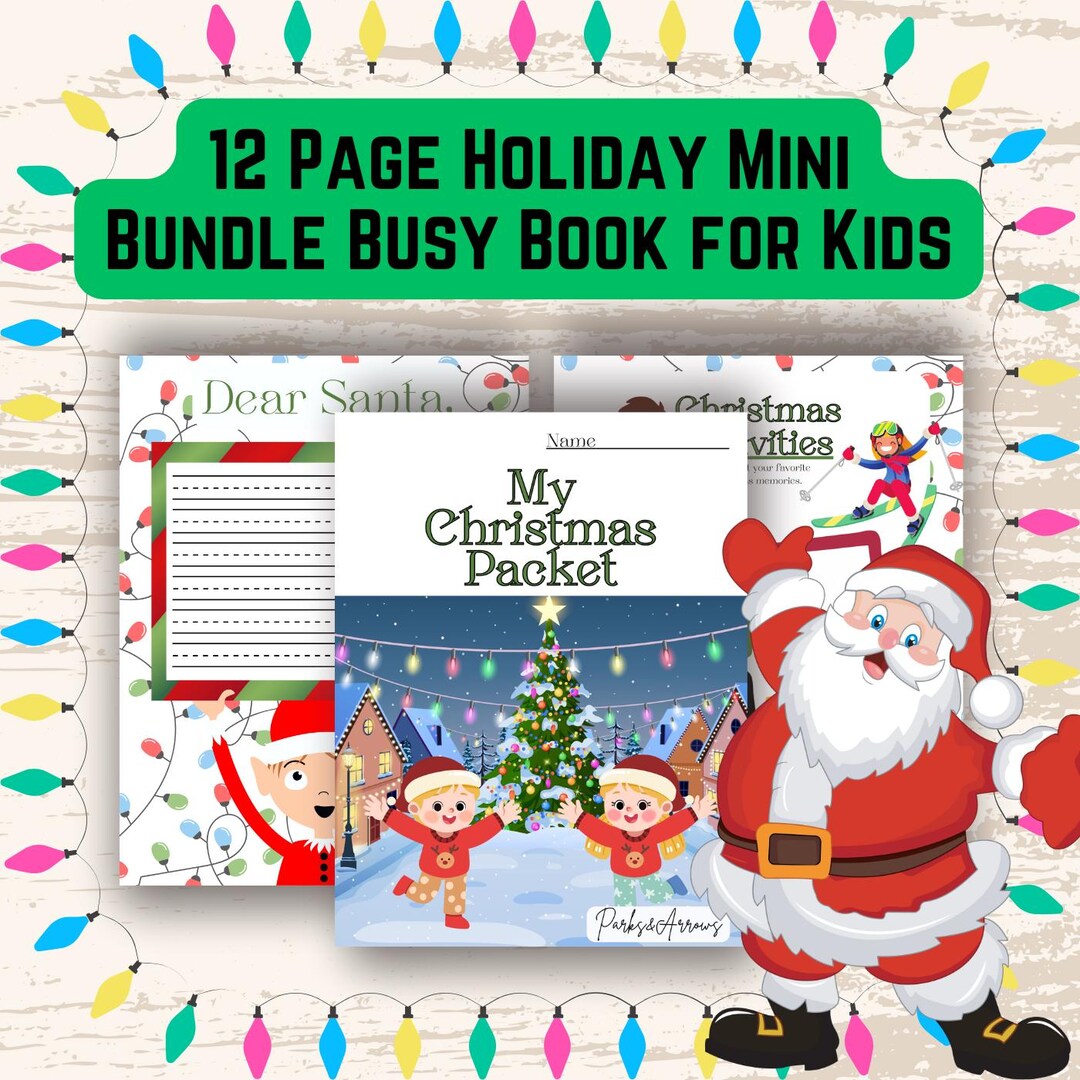 Holiday Busy Book Letter to Santa Activity for Kids | Printable ...