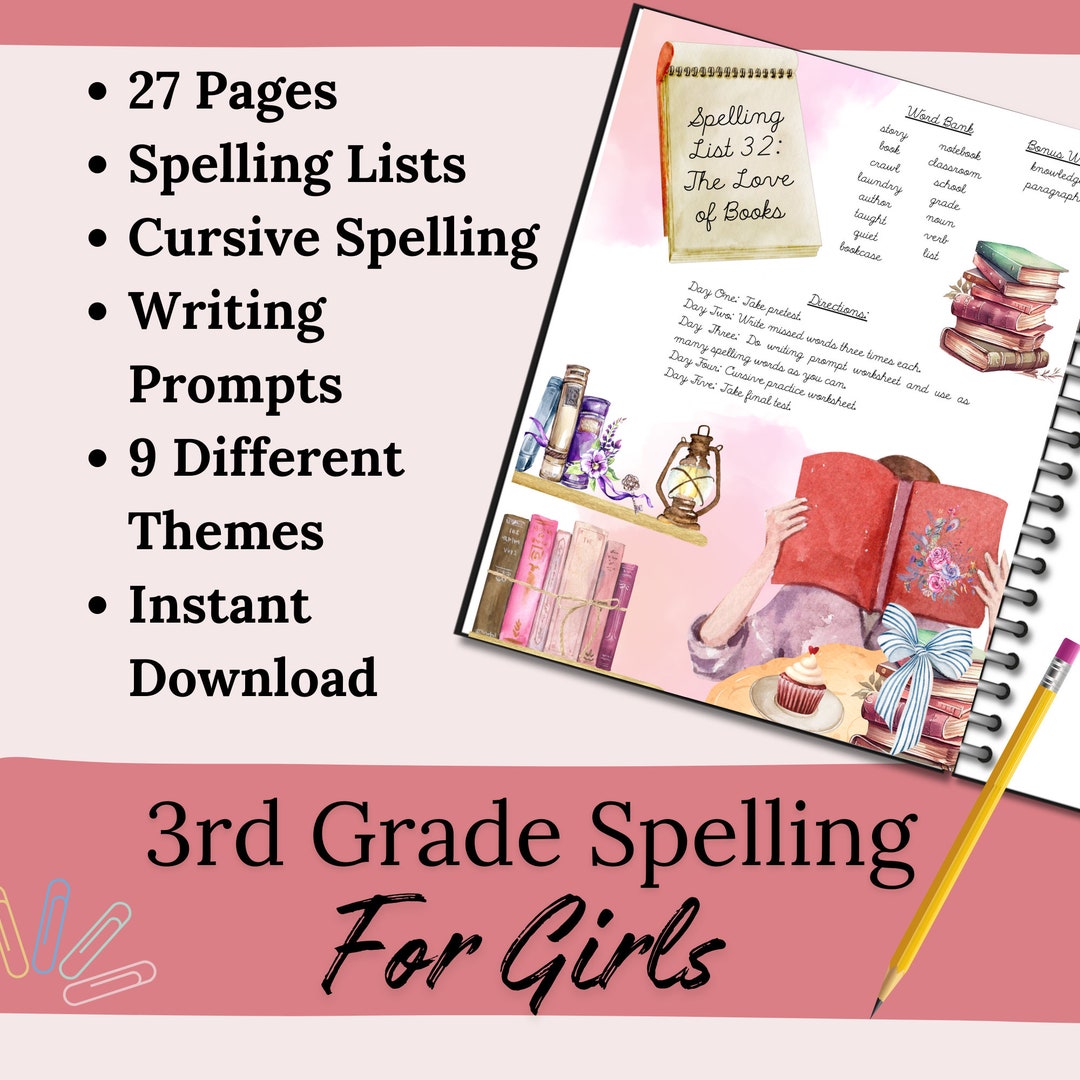 Third Grade Spelling Curriculum Weeks 28-36 Cursive Practice ...
