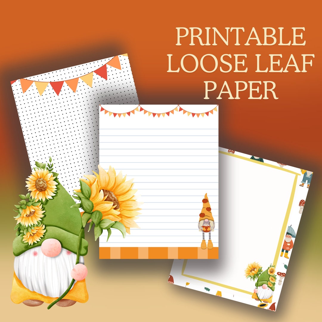 Sunflower Journal, Letter Writing Paper, to Do List Notepad, Letter ...